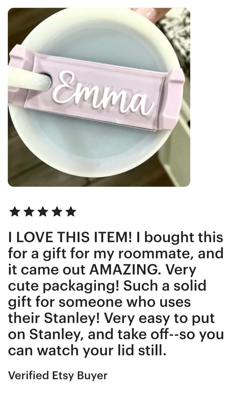 Stanley Name Plate with Open Heart – Mini Haute Mess